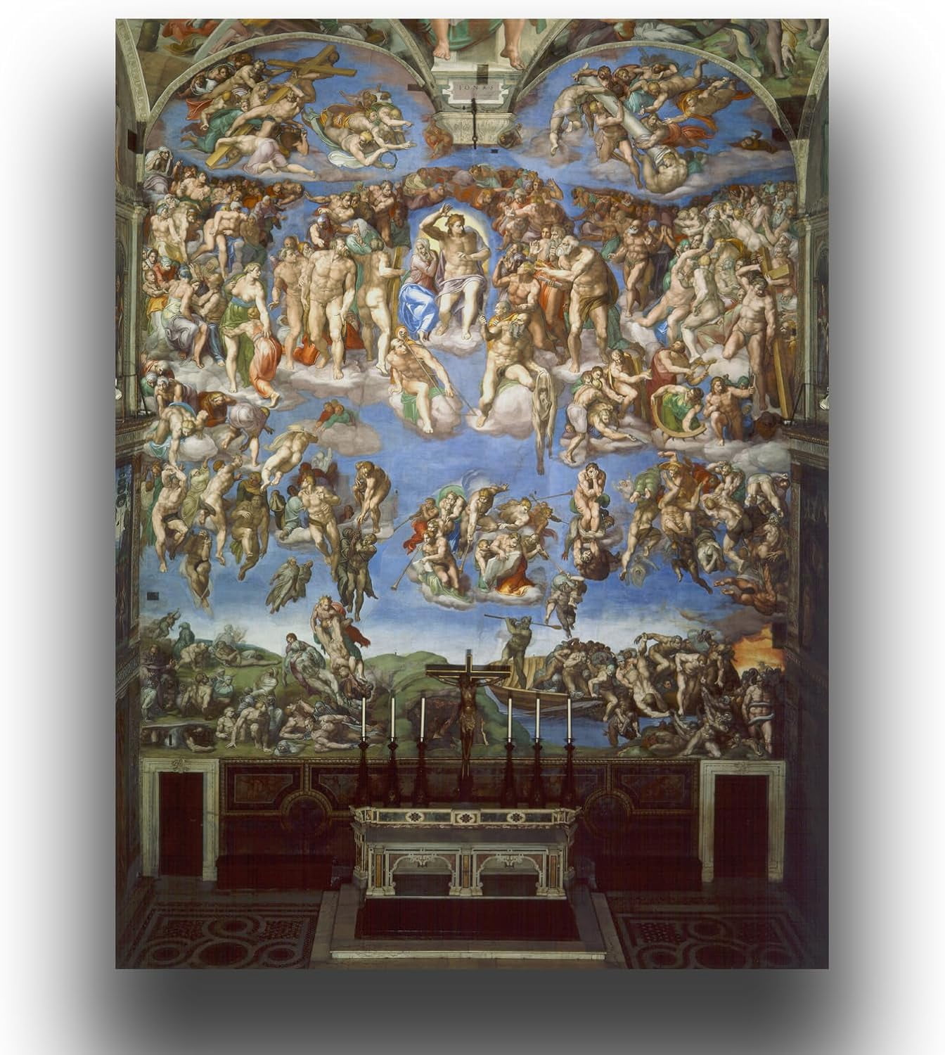 AABERIC Michelangelo Canvas Wall Art The Last Judgment Poster Religious ...