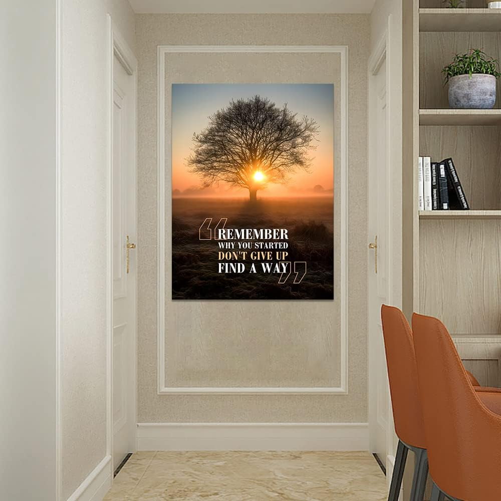 AABERIC Mindset is Everything Motivational Canvas Office Wall Art ...