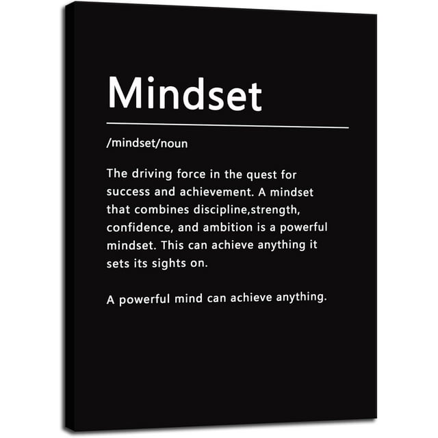 AABERIC Mindset Noun Motivational Wall Art Painting Prints on Canvas ...