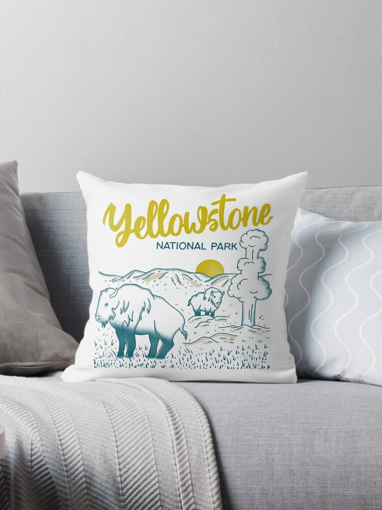 AABERIC Minimalist Yellowstone National Park Throw Pillow Covers Cases ...