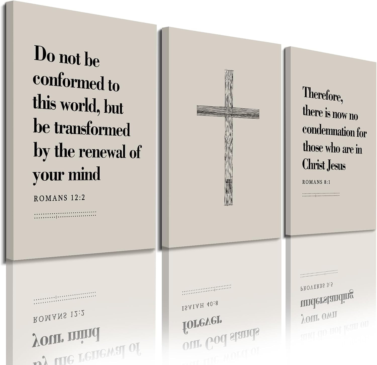 AABERIC Modern Bible Wall Art - Cross Minimalist Christian Art ...