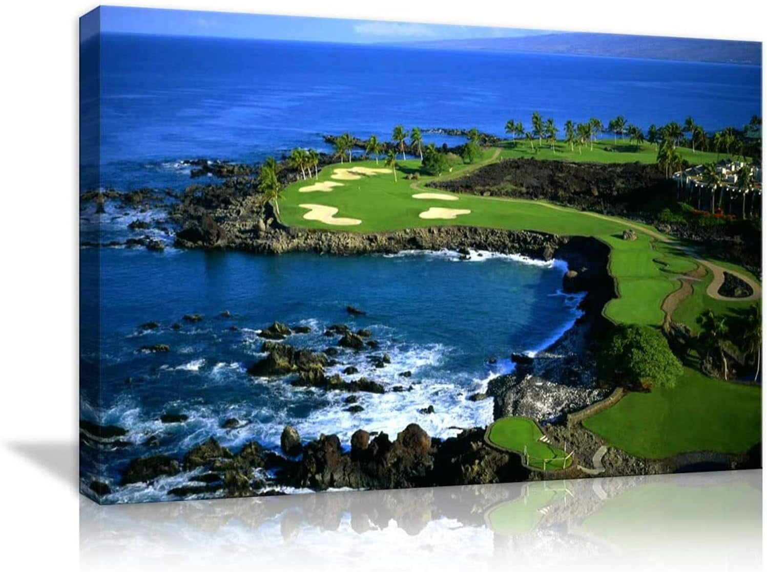 AABERIC Modern Canvas Painting Wall Art Posters Golf Course at Sunset ...