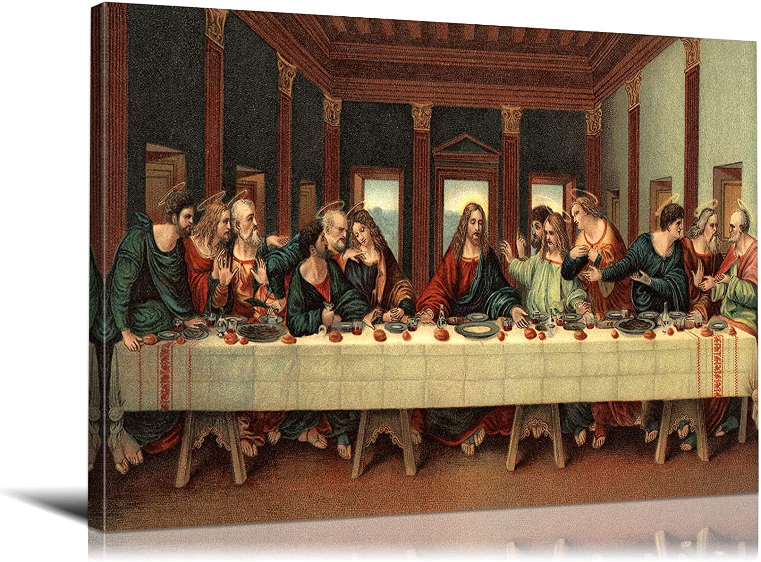 AABERIC Modern Leonardo Da Vinci Wall Art Famous Oil Painting ...