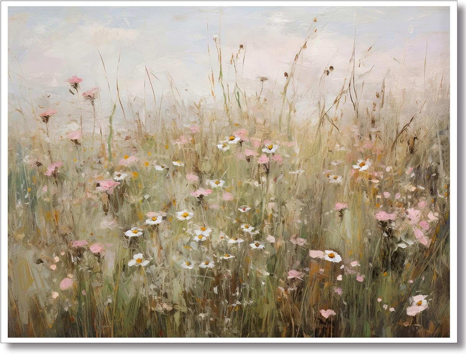 AABERIC Monet Canvas Wall Art Garden Poster Claude Famous Art Prints ...