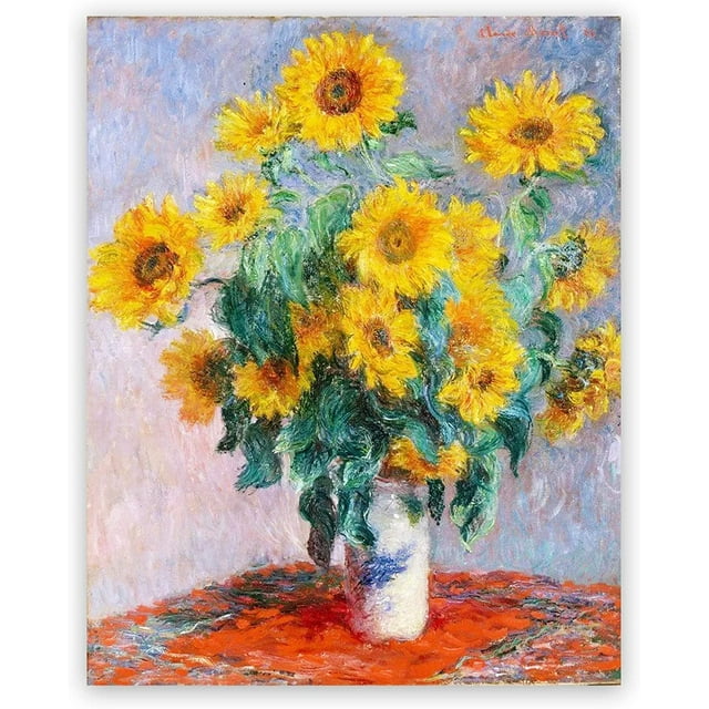 AABERIC Monet Wall Art Sunflowers Poster - Claude Monet Prints - Oil ...