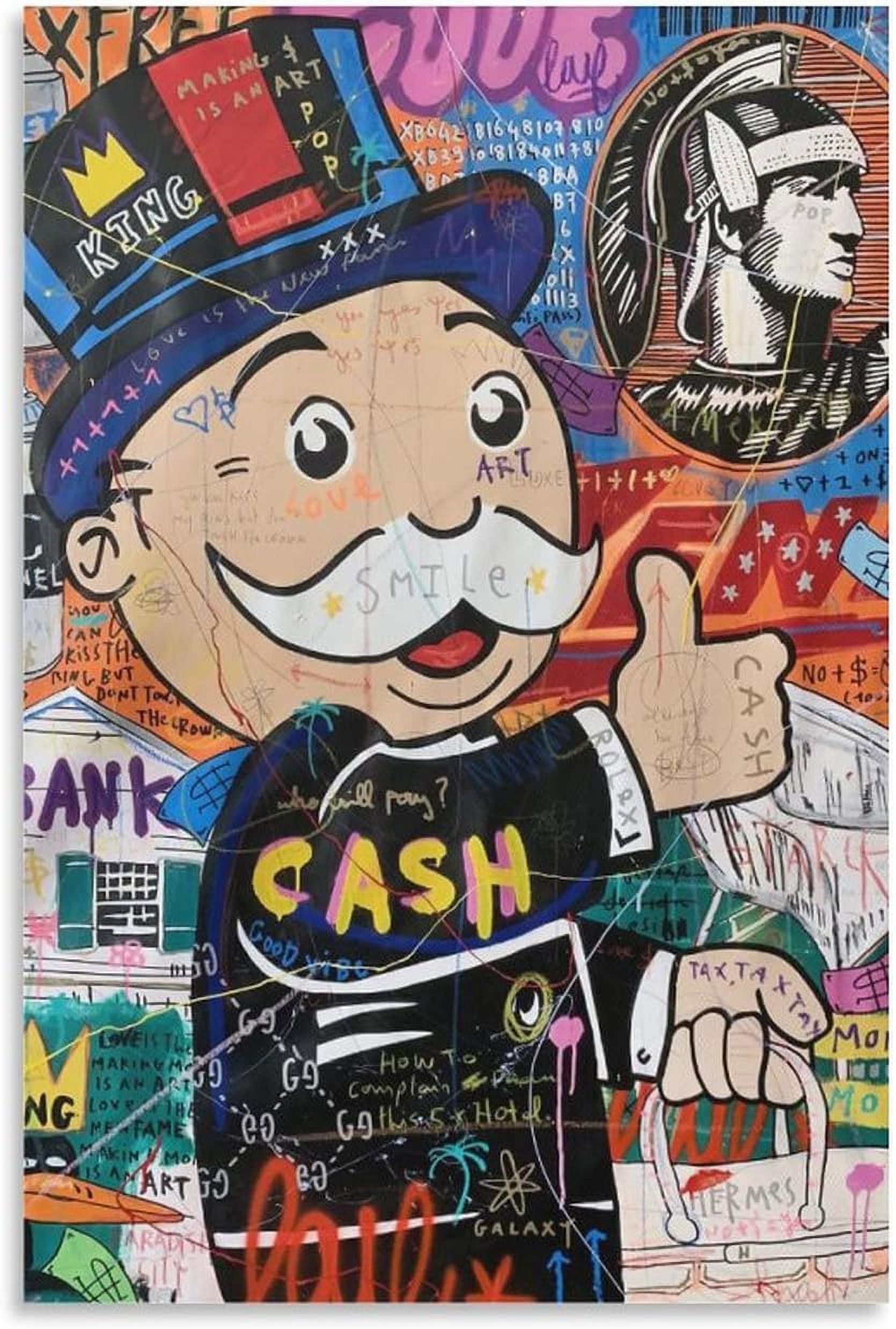 AABERIC Money Graffiti Wall Art Print Canvas Poster Decorative Painting ...