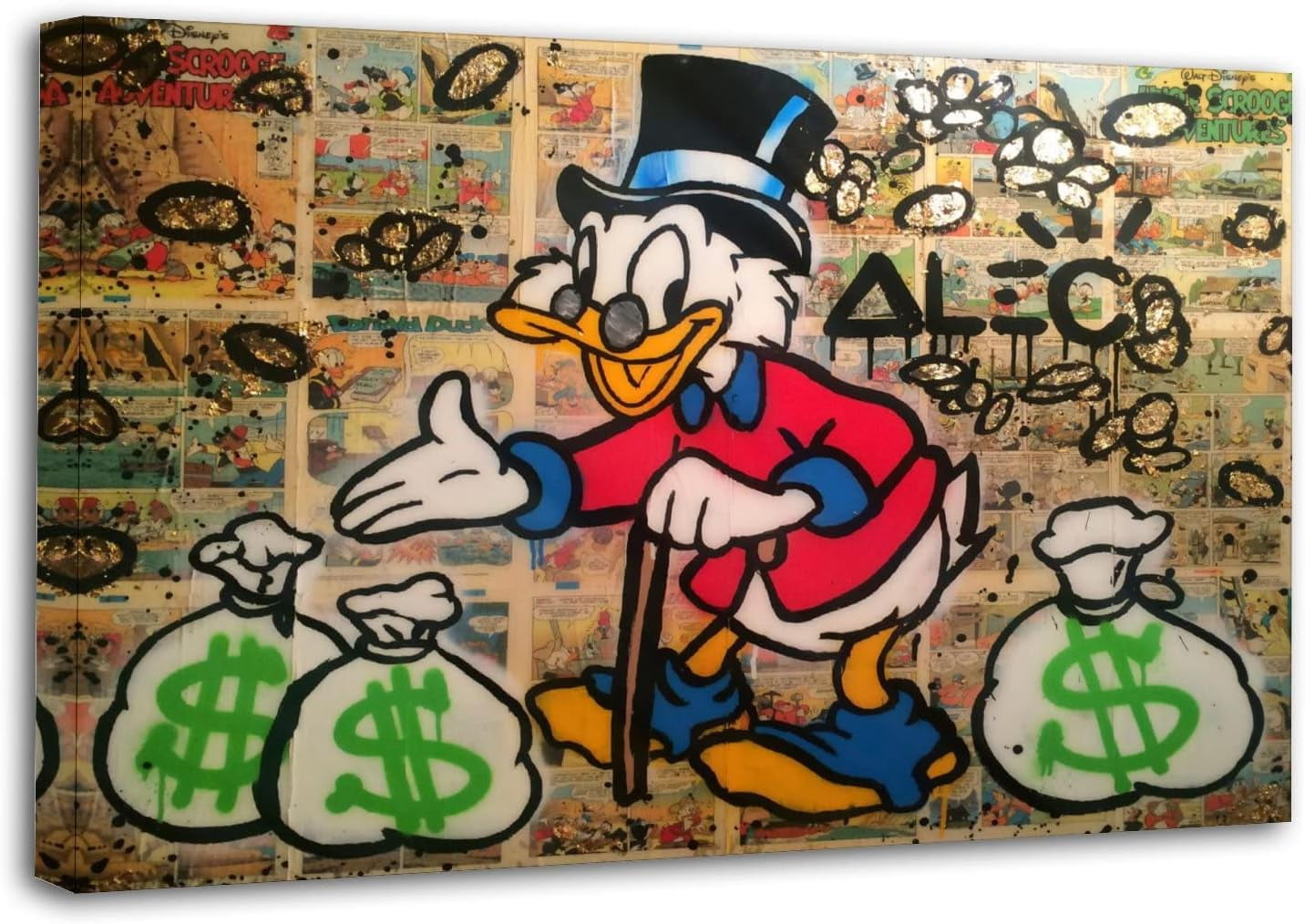 AABERIC Monopolys Money Scrooge Canvas Art Poster And Wall Art Picture ...
