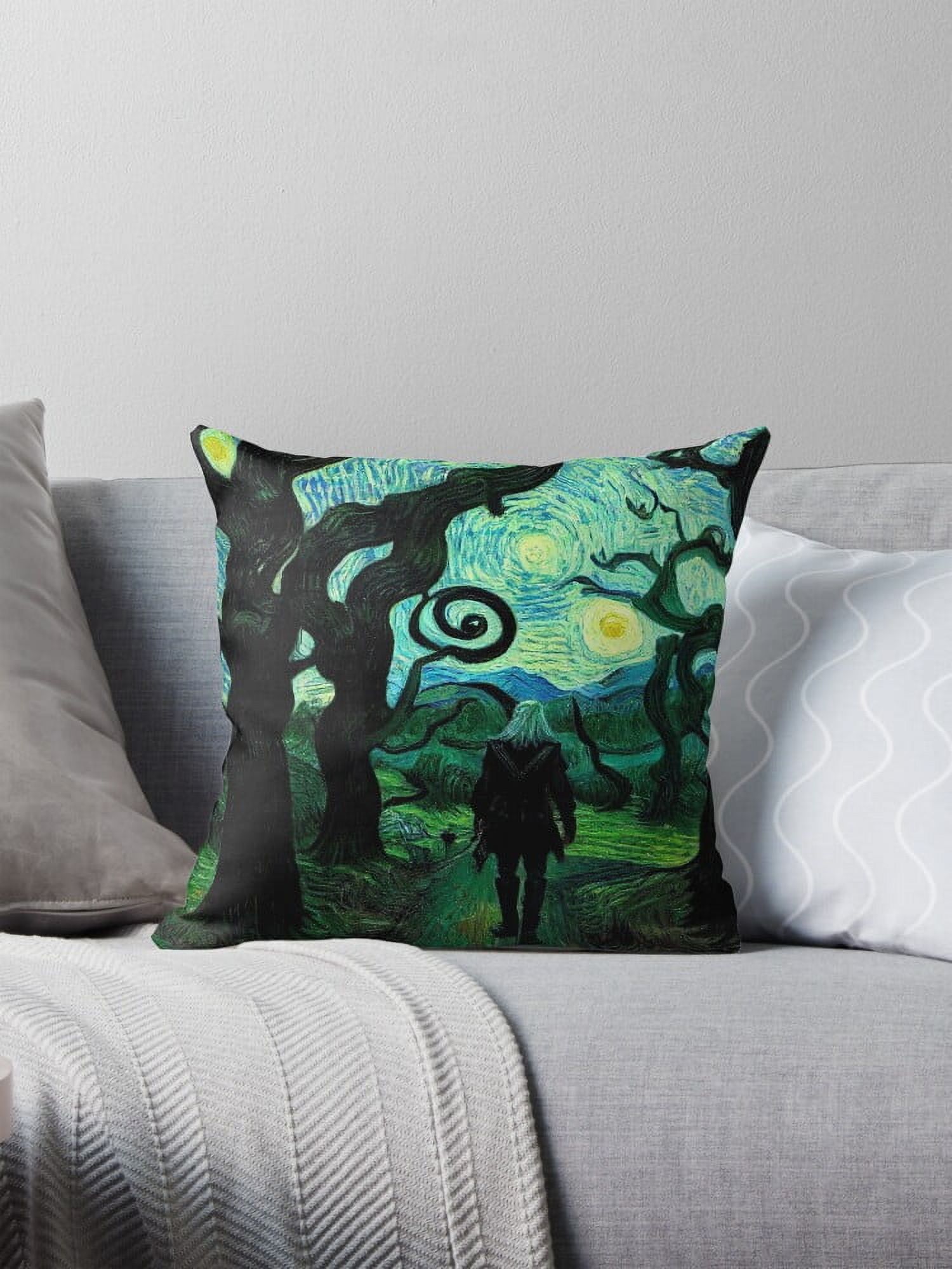 AABERIC Monster Slayer by Van Gogh - Fantasy - Witcher Throw Pillow ...