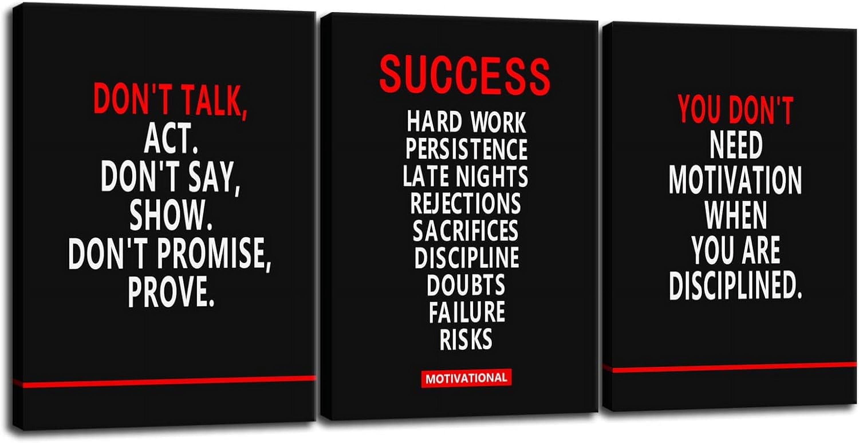 AABERIC Motivational 3 Pieces Canvas Office Print Wall Art ...