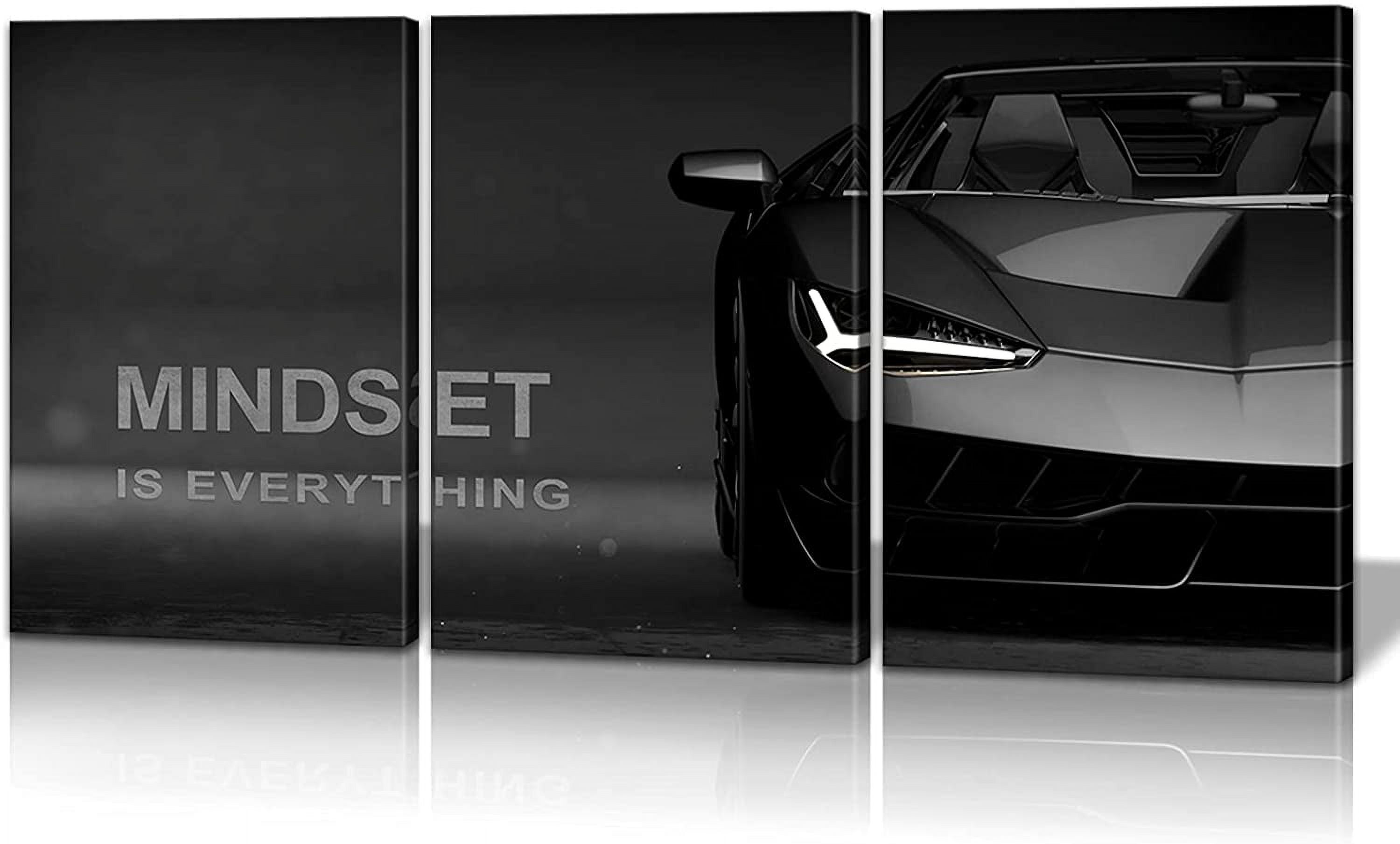 AABERIC Motivational Canvas Wall Art Lamborghini Posters Prints Entrepreneur Bundle Set 3 Pieces ...