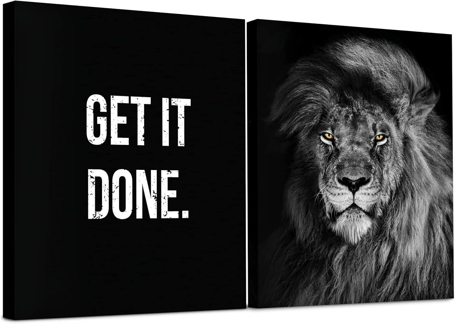 AABERIC Motivational Wall Art,Lion Inspirational Canvas Artwork Poster ...