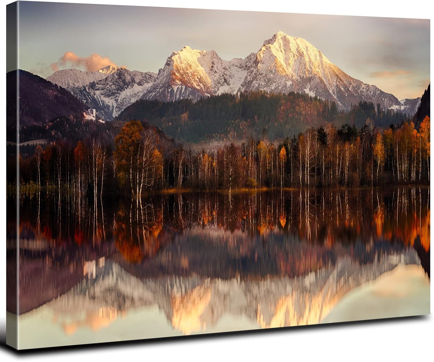 AABERIC Mountain Canvas Wall Art Fall Scenery Paintings for Sunset ...