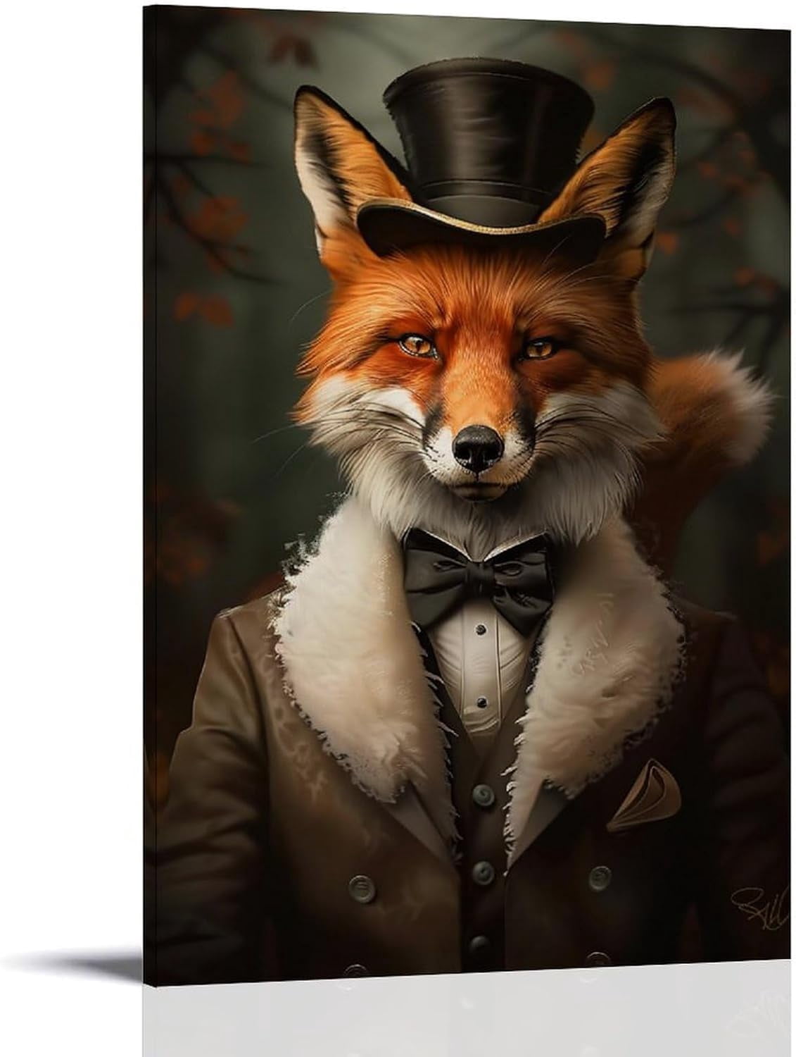 AABERIC Mr. Fox Vintage Animal Portrait Art Aristocratic Fox ...