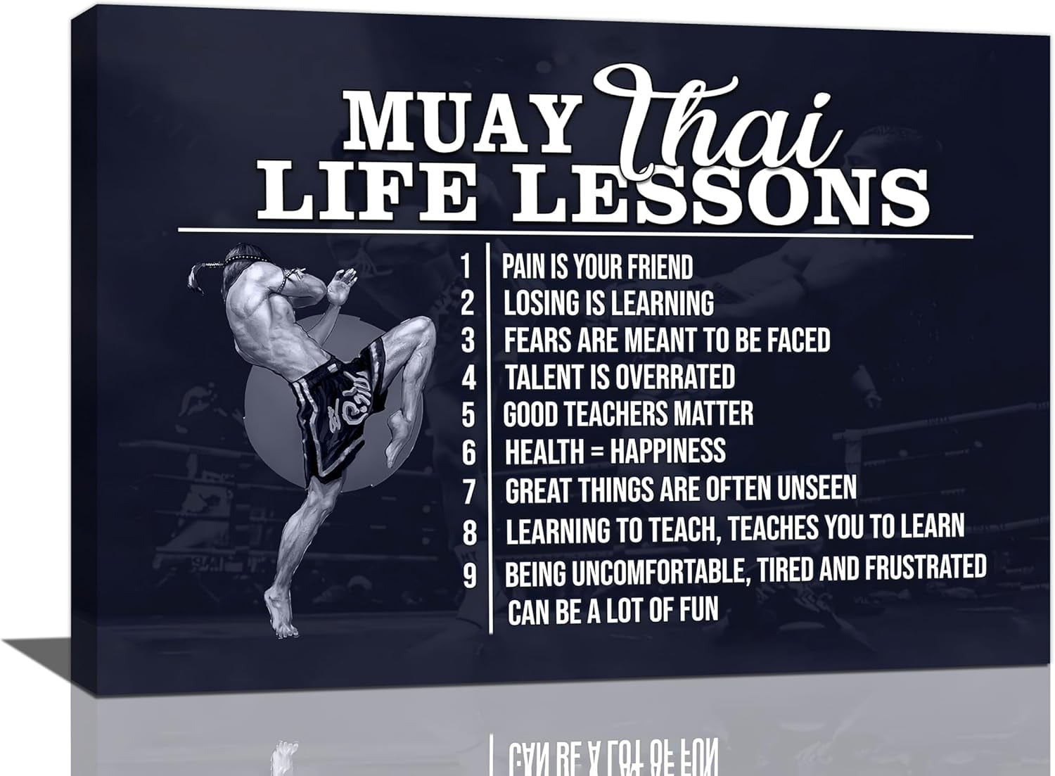 AABERIC Muay Thai Canvas Wall Art Motivational Boxing Painting Prints ...