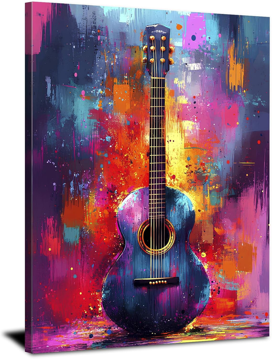 AABERIC Music Wall Art Watercolor Guitar Wall Decor Vintage Musical ...