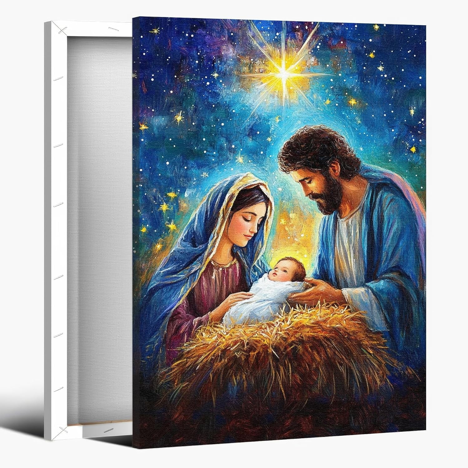 AABERIC Nativity Wall Art, Birth of Christ Canvas Prints, Christian ...