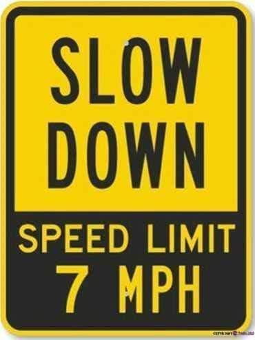 AABERIC New Warning Signs Metal Tin Sign -Aluminum Slow Down - Speed ...