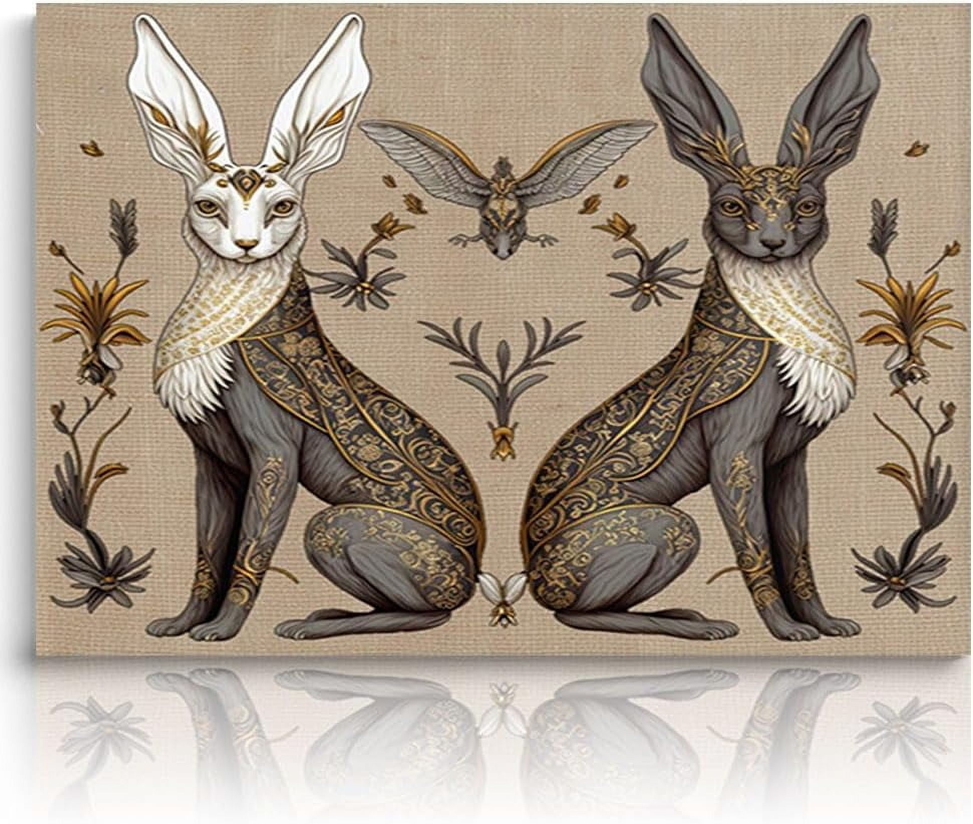 AABERIC Nordic Rustic William Morris Fox Wall Art Cute Fox Print ...