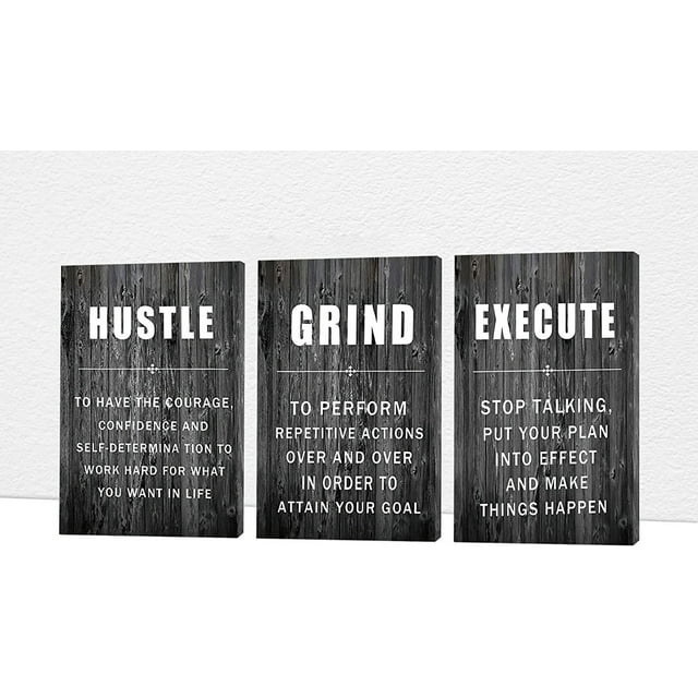 AABERIC Office Wall Art - 3 Panel Motivational Wall Art, Inspirational ...