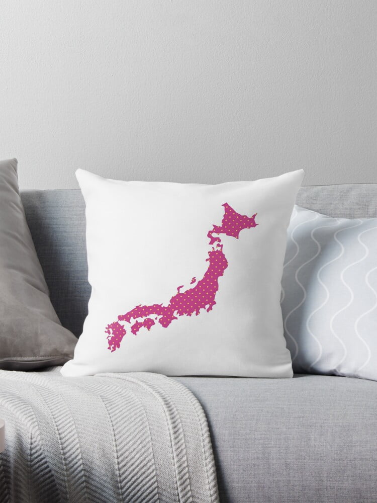 AABERIC Okinawa Pink_Yellow Polka Dots Throw Pillow Covers Cases ...