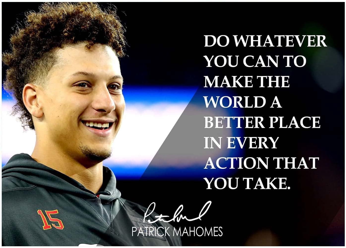 AABERIC Patrick Mahomes Canvas Prints Wall Posters Motivational Quote ...