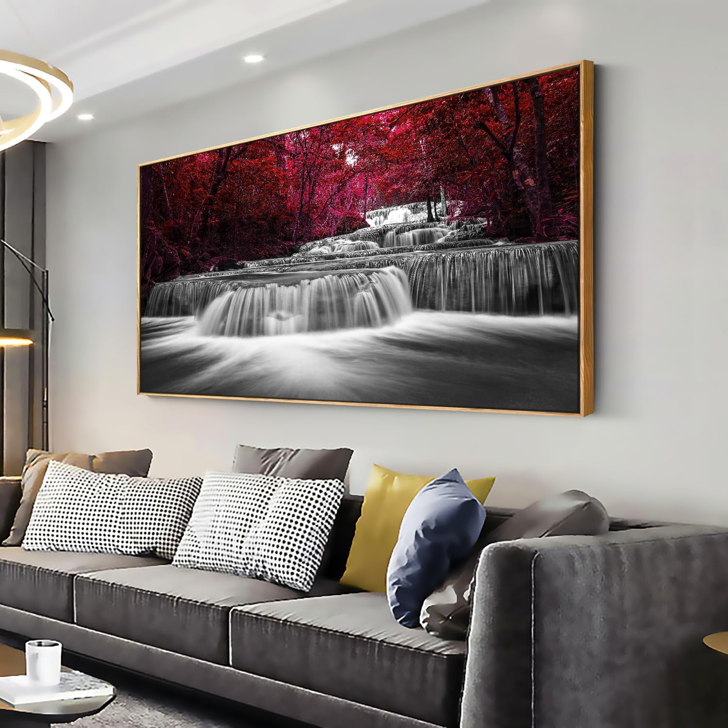 AABERIC Peaceful Star Lake Landscape Wall Art For Bedroom,Starry Night ...