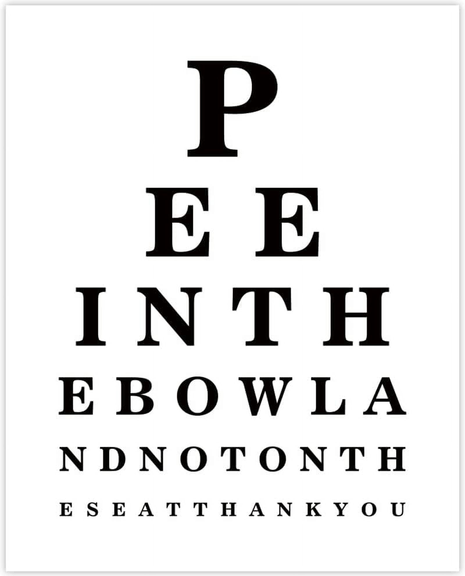 AABERIC Pee The Bowl Not On The Seat Thank You Wall Art Prints Eye ...