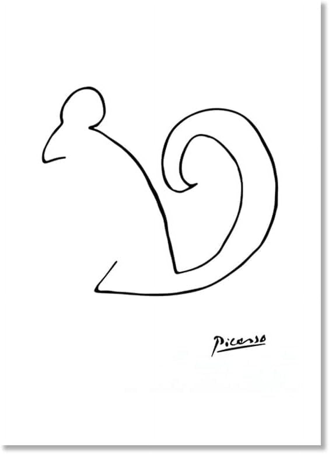 AABERIC Picasso Painting Abstract Animals Sketch Print on Canvas Dog ...