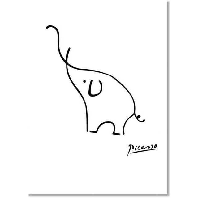 AABERIC Picasso Painting Abstract Animals Sketch Print on Canvas Dog ...