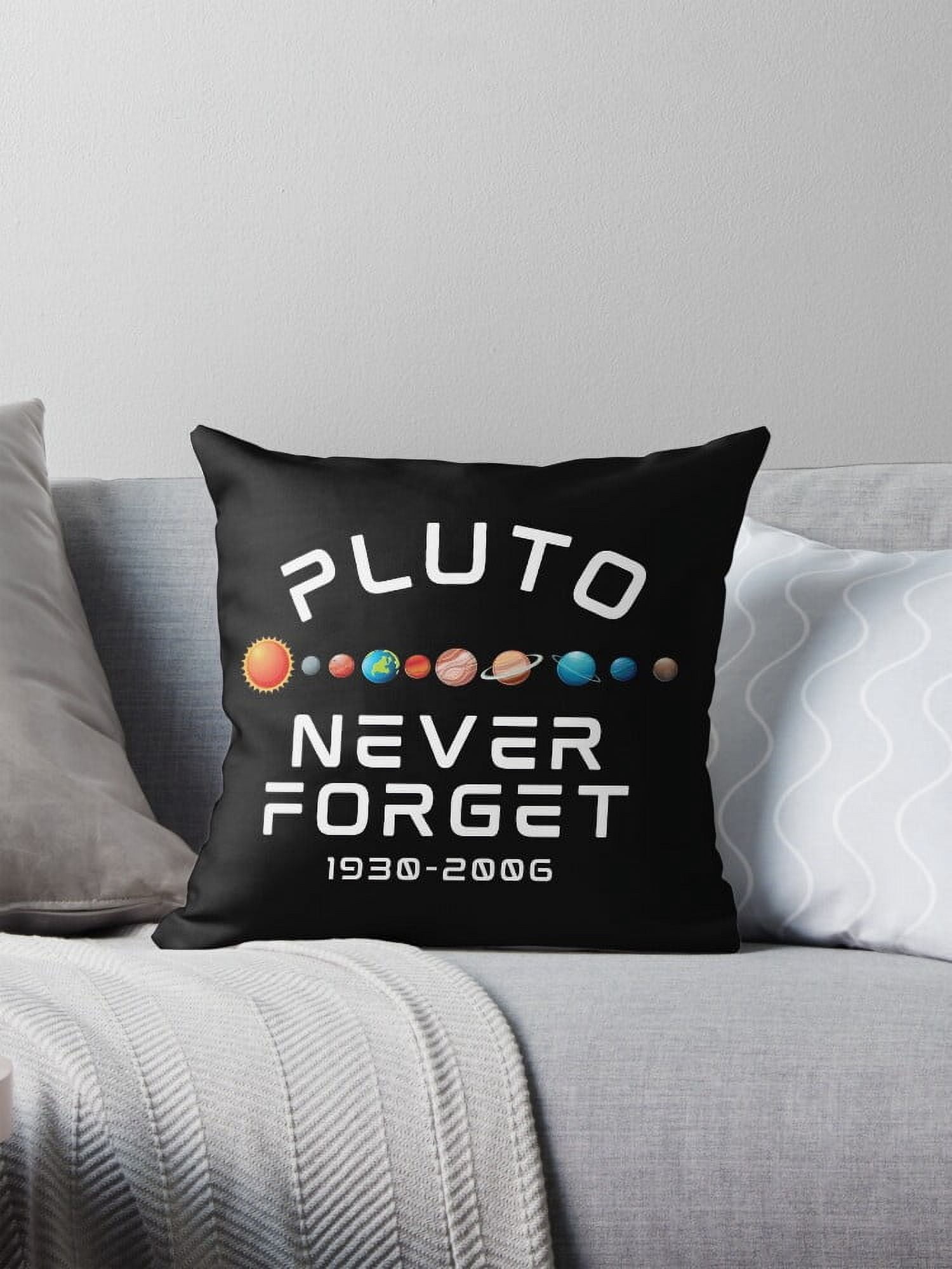 AABERIC Pluto Planet Never Forget Throw Pillow Covers Cases Cushion ...