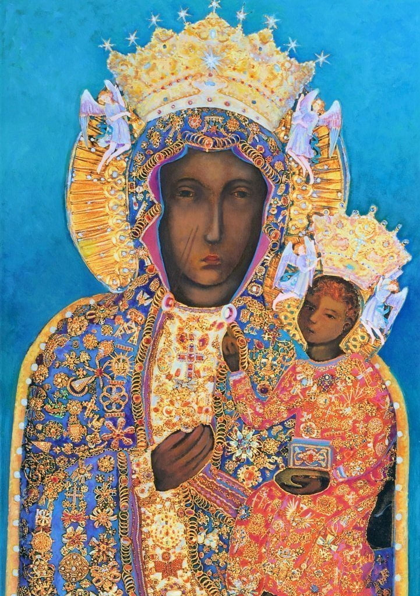 AABERIC Polish Black Madonna and Child Jesus Christmas POSTER Print A3 ...