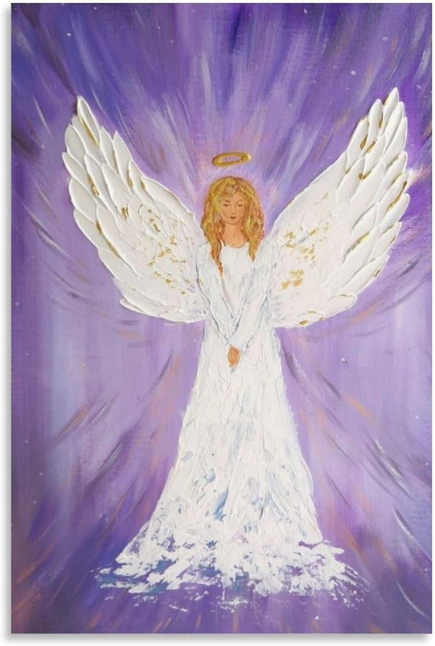 AABERIC Posters White Angel Wings Poster Christmas Angel Wall Art ...