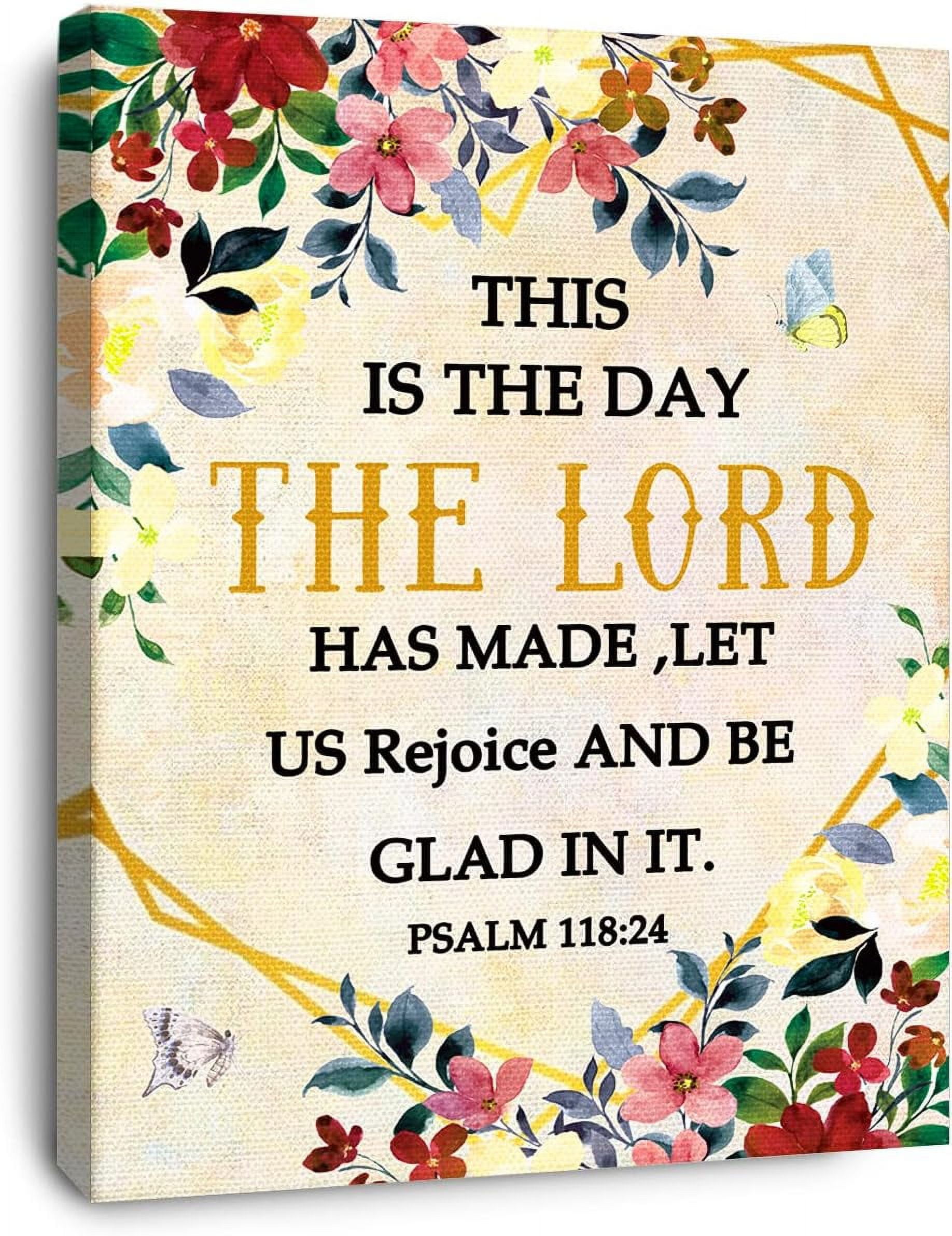 AABERIC Psalm 118:24 This Is the Day the Lord Has Made Wall Art ...