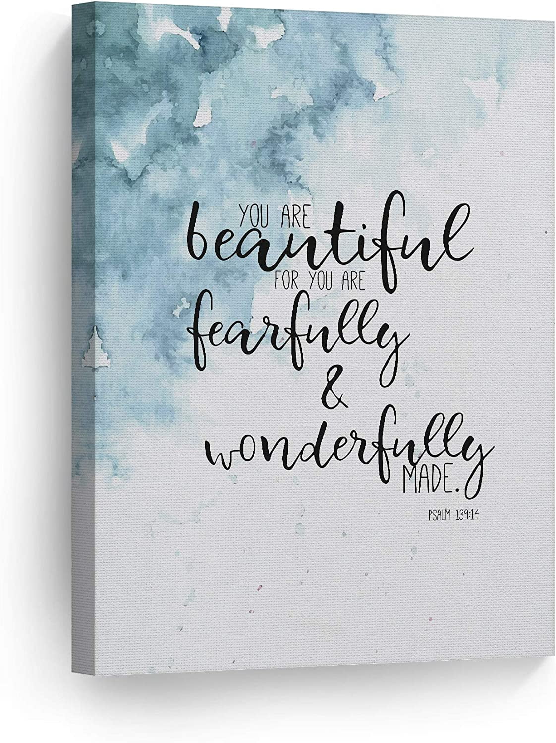 AABERIC Psalm You are Beautiful for You are Fearfully and Wonderfully Made Quote Hand Lettering ...