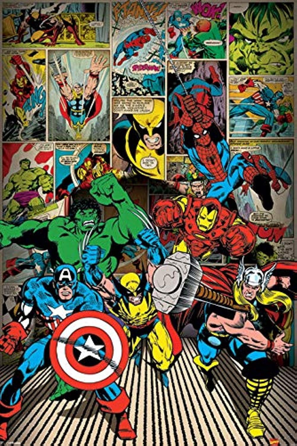 AABERIC Pyramid International Comics (Here Come The Heroes) Maxi Poster ...