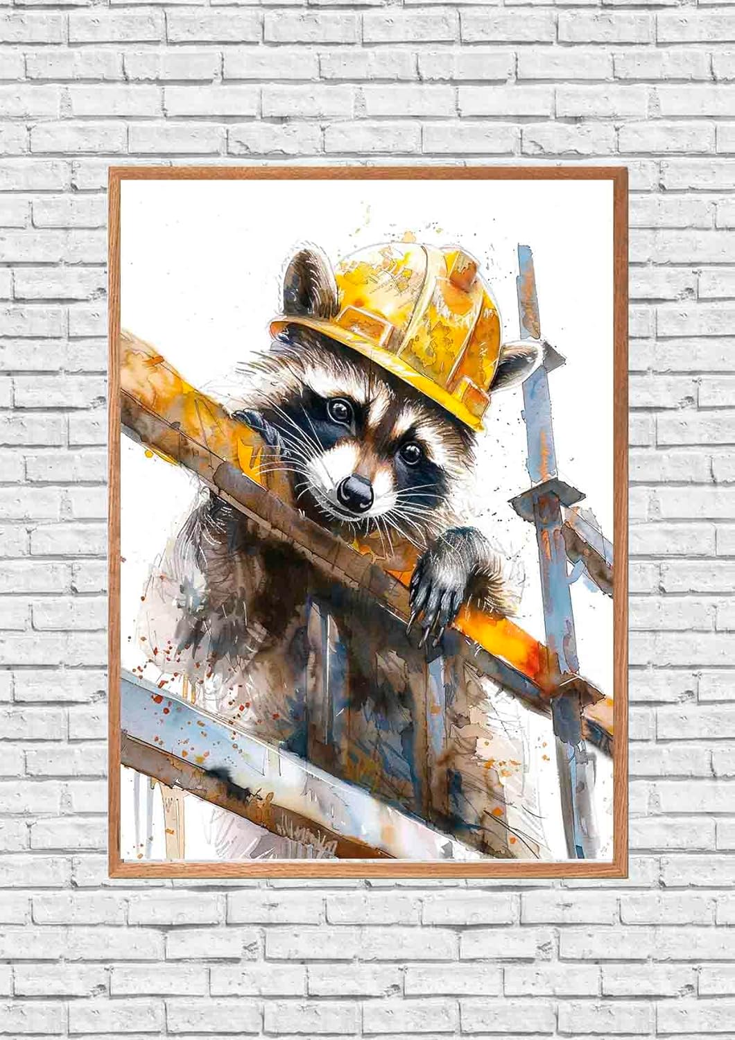 AABERIC Raccoon Animal Watercolor Wall Art Decoration Posters Prints ...