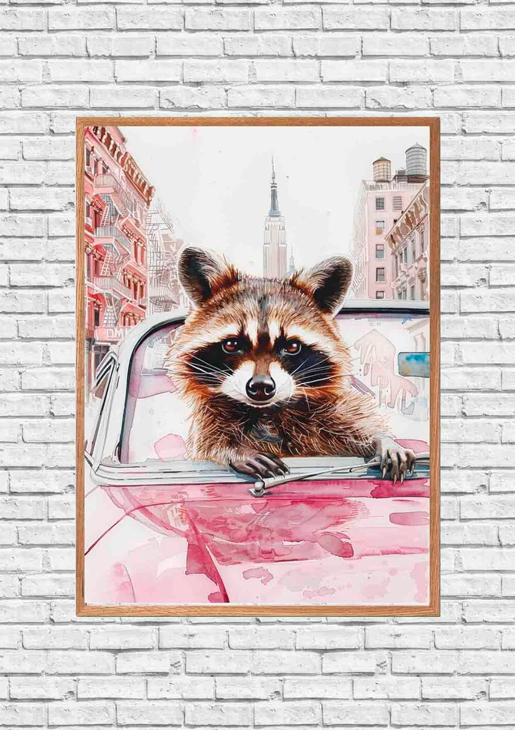 AABERIC Raccoon Animal Watercolor Wall Art Decoration Posters Prints ...