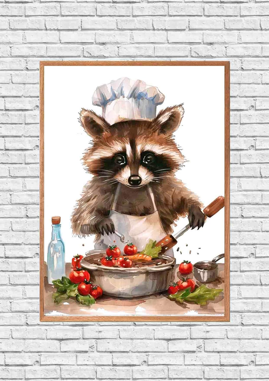 AABERIC Raccoon Animal Watercolor Wall Art Decoration Posters Prints ...