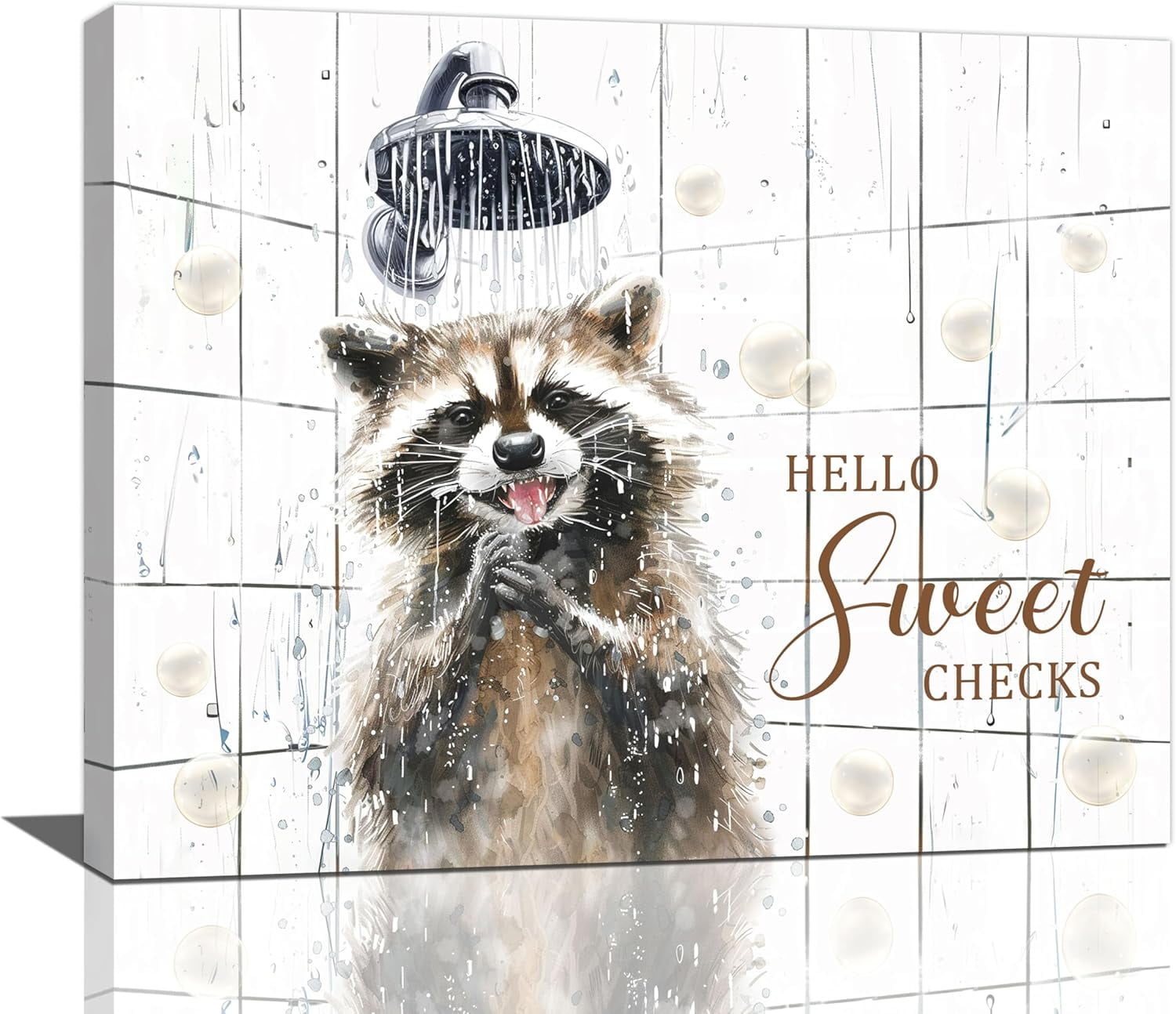 AABERIC Raccoon Wall Art Funny Raccoon In Shower Pictures For Wall ...
