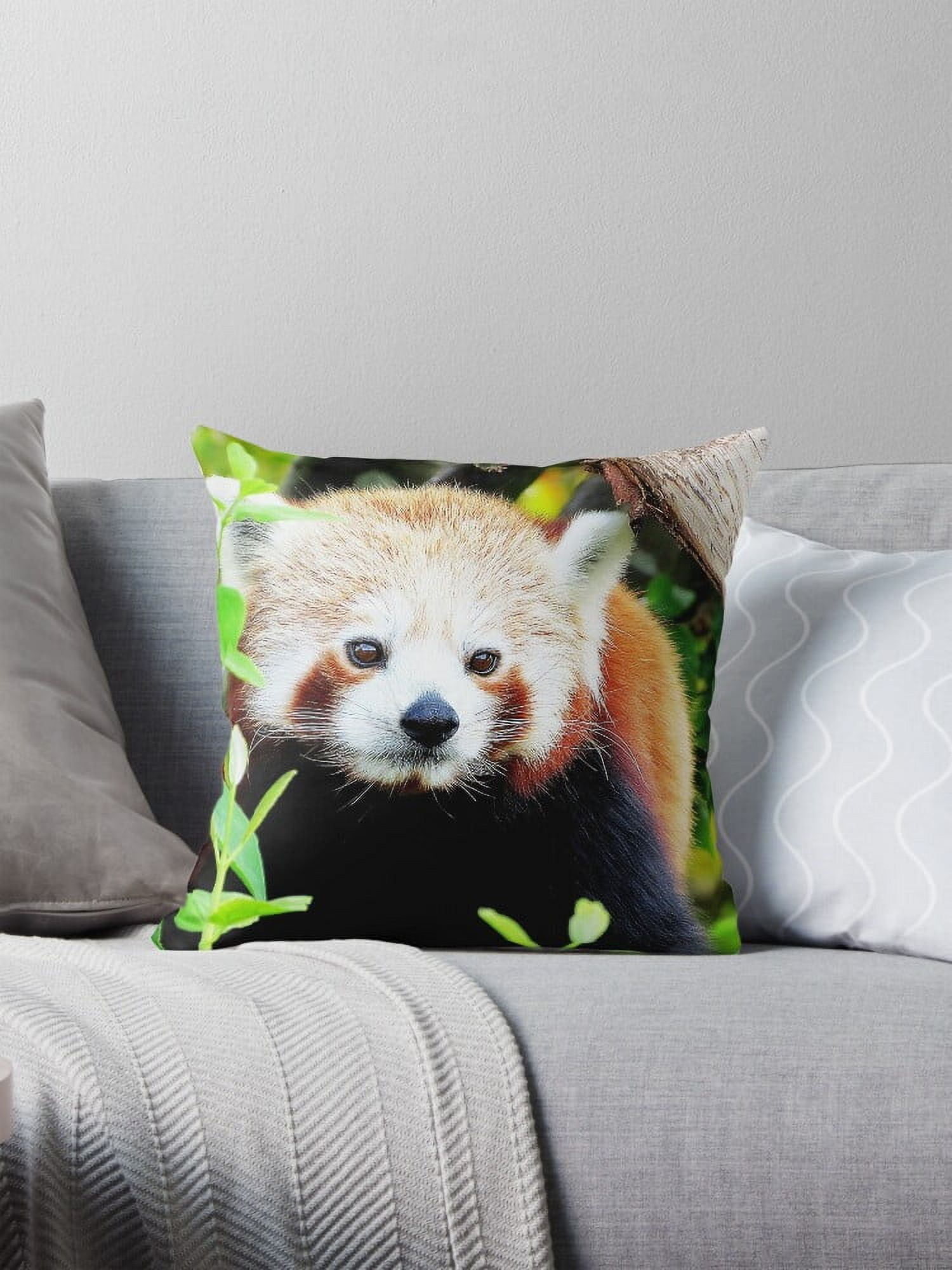 AABERIC Red Panda Throw Pillow Covers Cases Cushion Cover Case Sofa Two ...