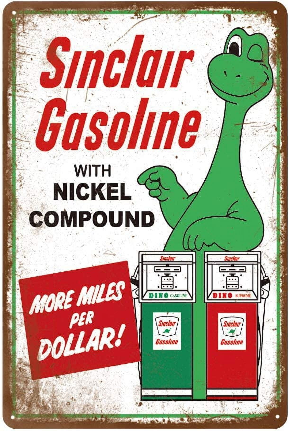 AABERIC Reproduced Vintage Tin Sign, Gas Oil Car Metal Signs for Garage ...