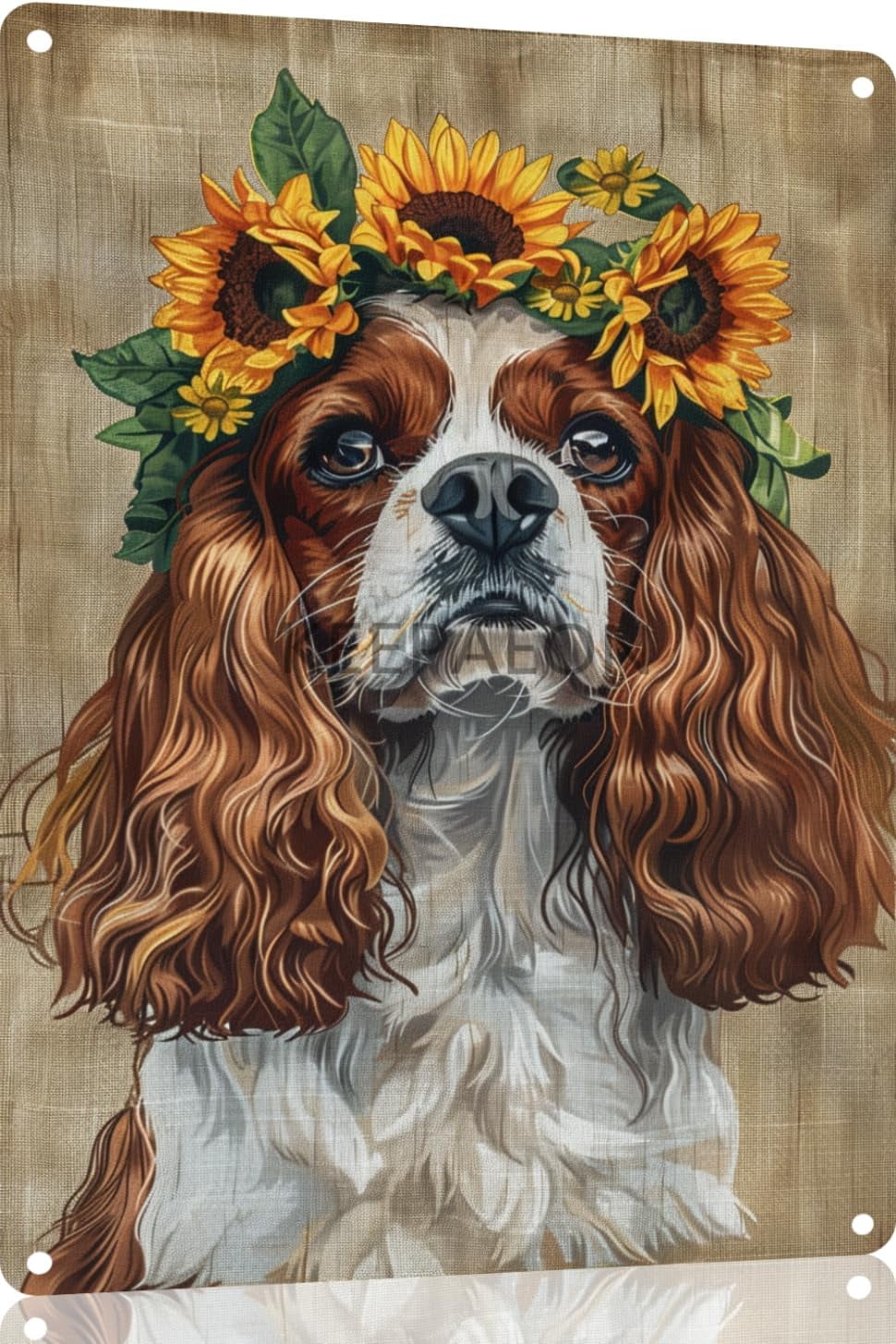 AABERIC Retro Cavalier-King-Charles Spaniel Tin Sign Metal Plaques ...
