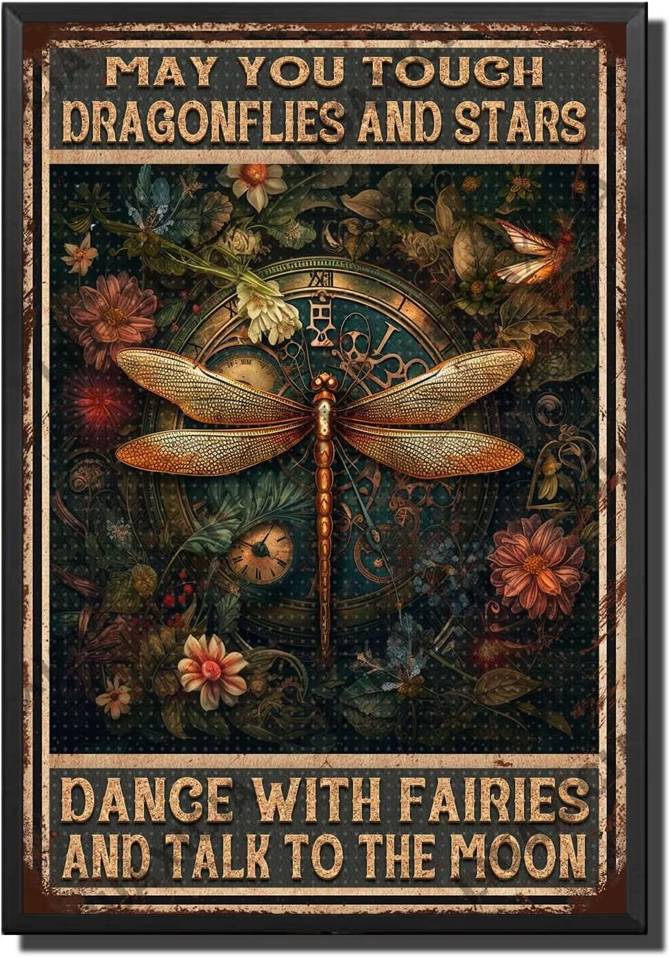 AABERIC Retro Metal Signs May You Touch Dragonflies And Stars Dance With Fairies And Talk To The ...
