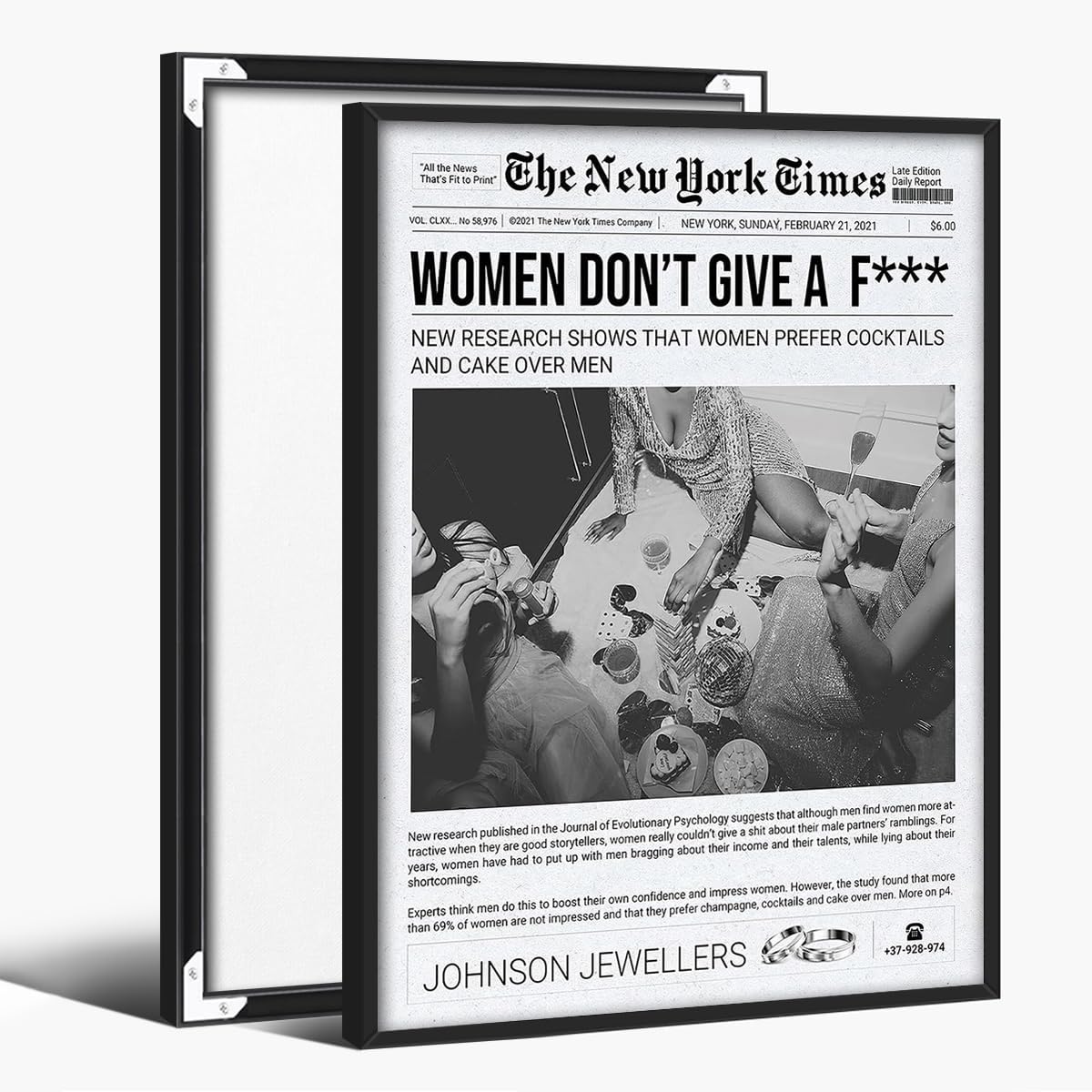 AABERIC Retro Newspaper Posters Positive Affirming Quotes Posters Black ...