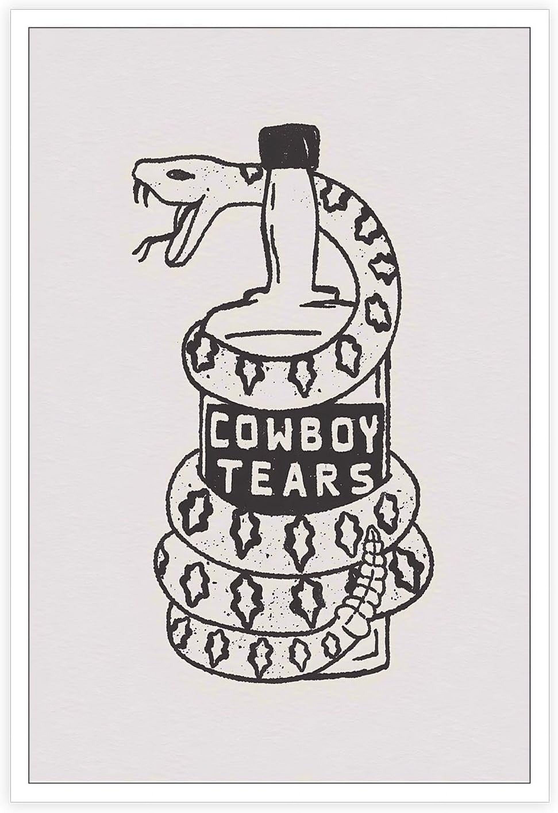 AABERIC Retro Snake Wrapped Around Cowboy Tears Posters Wild West ...