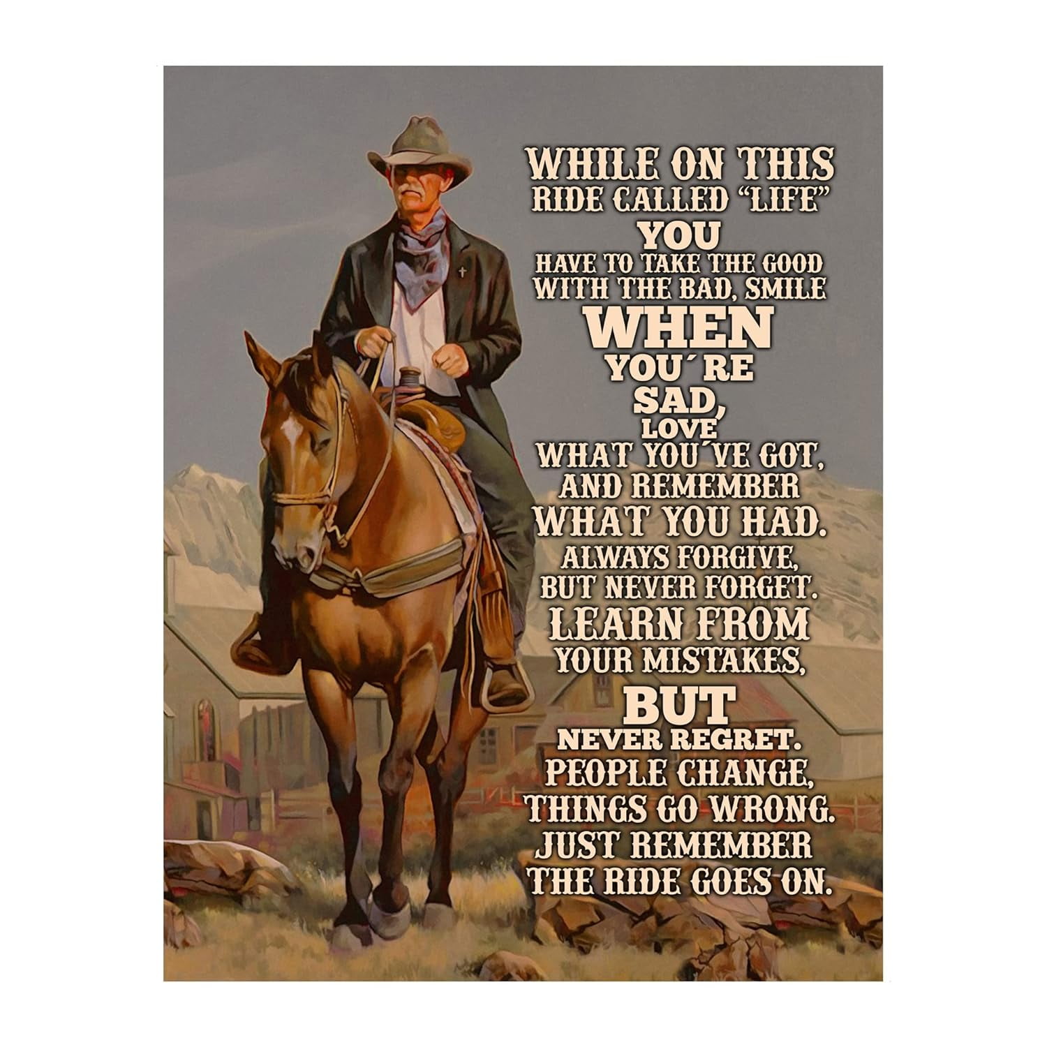 AABERIC Ride Called Life - Inspirational Wall Decor, Motivational ...