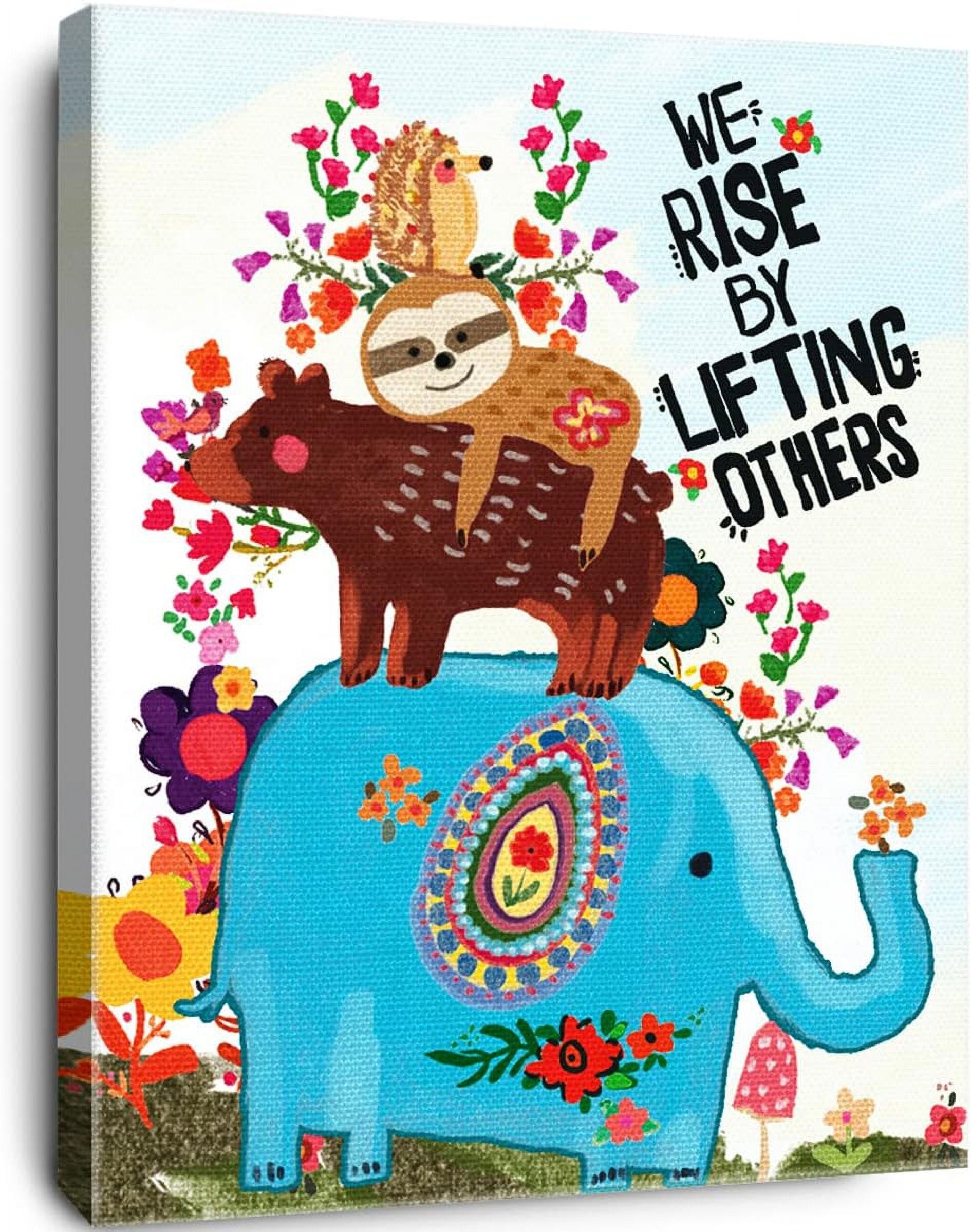AABERIC We Rise by Lifting Others Wall Art Inspirational Canvas Wall ...