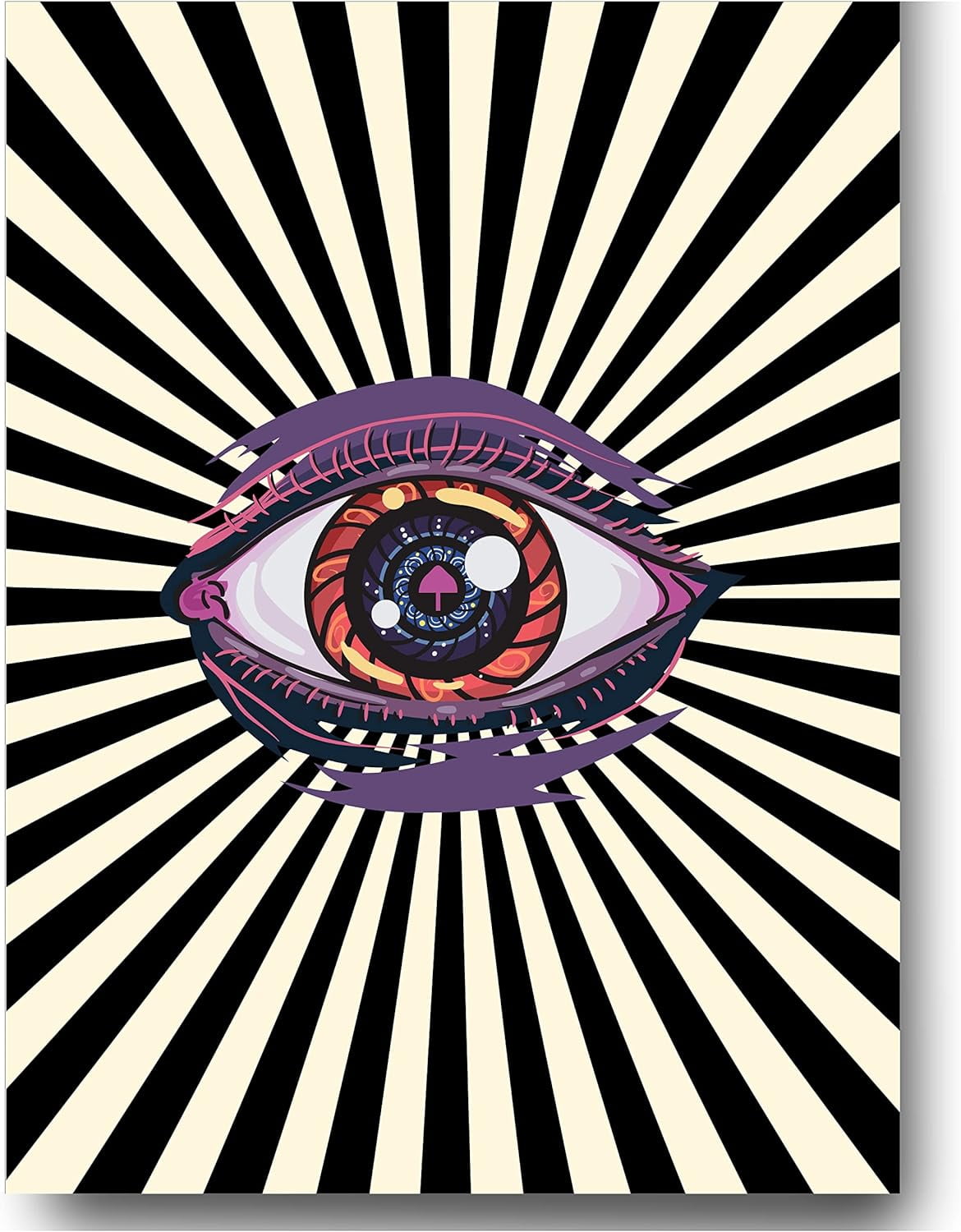 AABERIC Room Décor Aesthetic Eye Poster Cool Hippy Vintage Retro Wall ...