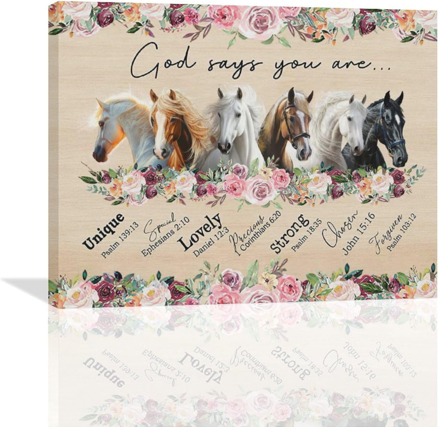 AABERIC Rustic Horse Pictures Wall Art Bible Verse Wall Decor Western ...