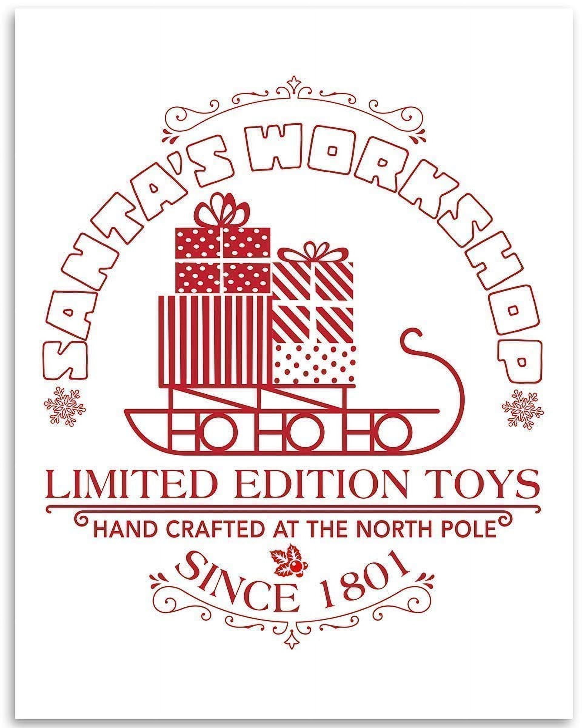 AABERIC Santa's Workshop Limited Edition Toys Print Great Christmas ...